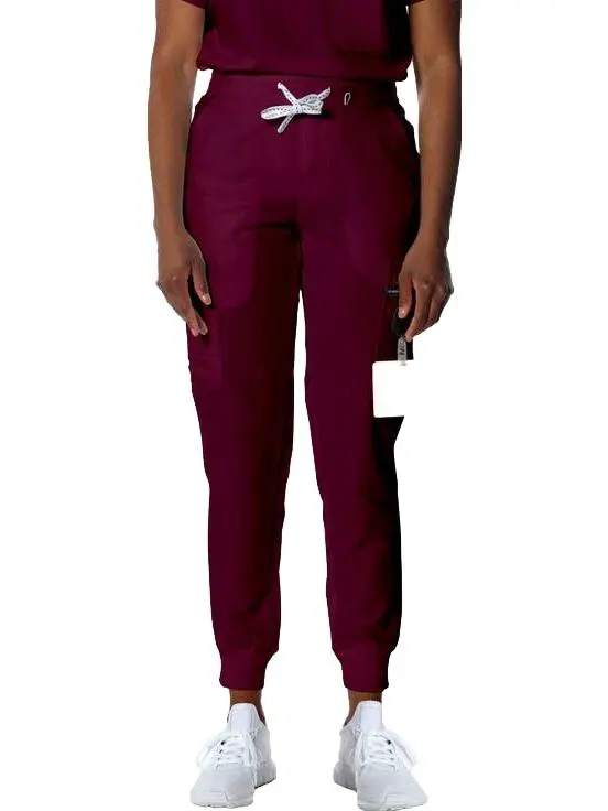MEMBERS ONLY Valencia Jogger Scrub Pants - Wine