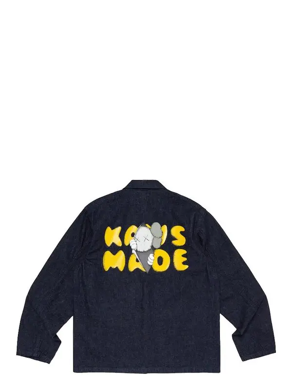 HUMAN MADE X Kaws Made Denim Coverall Jacket - Indigo