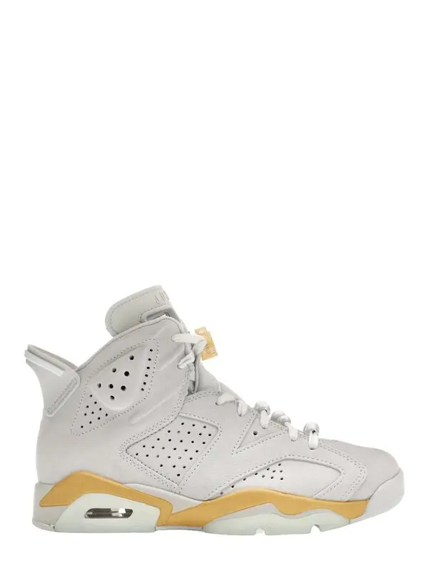 JORDAN 6 Retro Craft Paris Olympics Sneakers - Pure Platinum/glacier Blue/metallic Gold