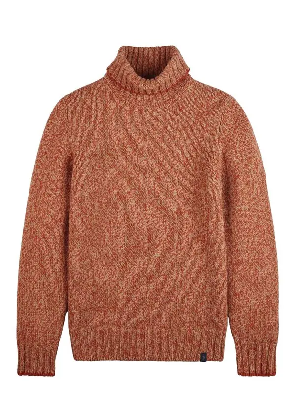 FAY Roll-neck Jumper - Orange