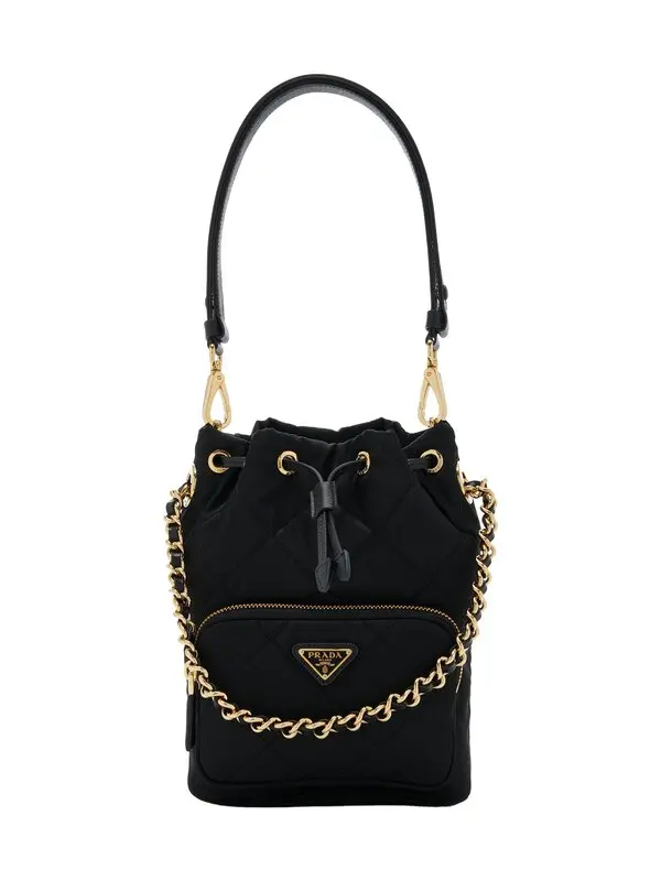 Prada Re-edition 1995 Chaîne Re-nylon Shoulder Bag - Black