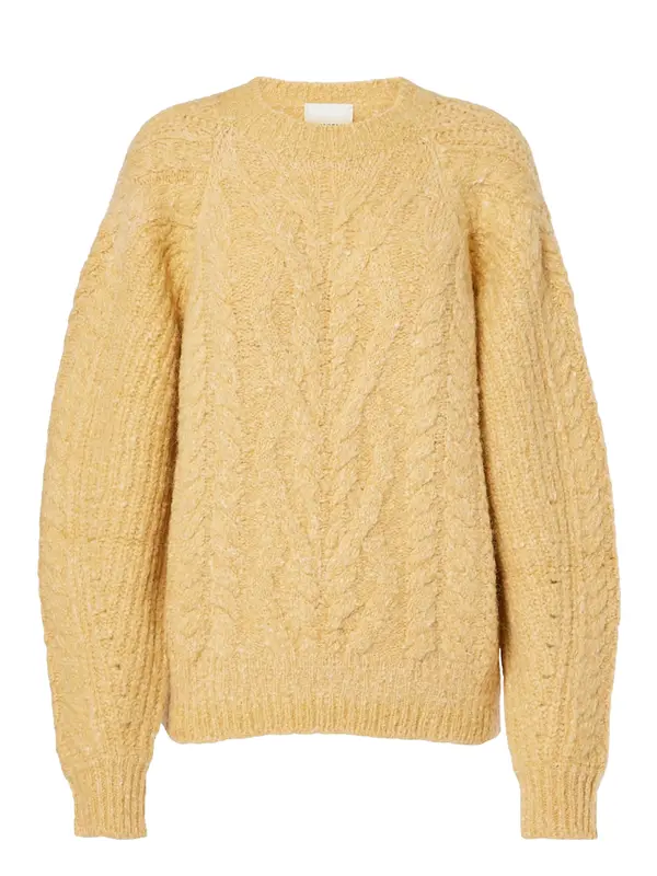 Isabel Marant Kallie Cable-knit Sweater - Yellow