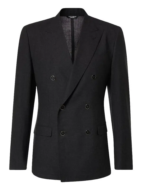 Dolce & Gabbana Double-breasted Wool Suit Jacket - Grey