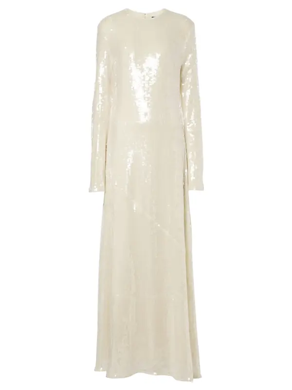 Remain Birger Christensen Sequined Gown - White