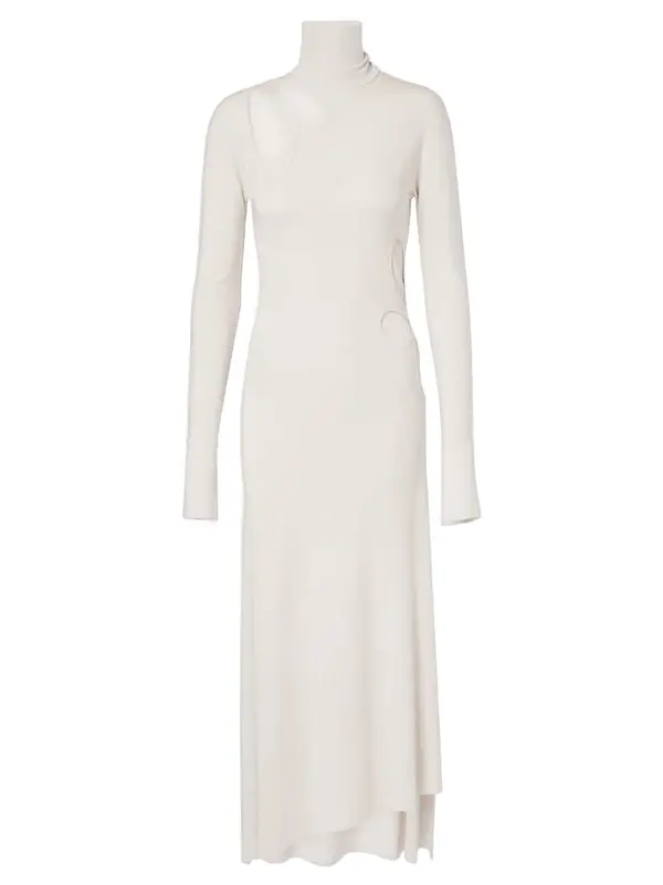 Victoria Beckham Cutout Jersey Midi Dress - White