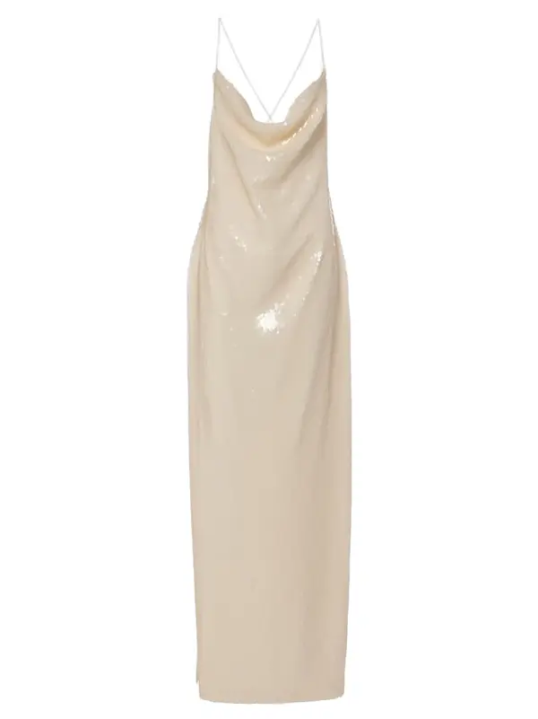 Magda Butrym Sequined Gown - Neutrals