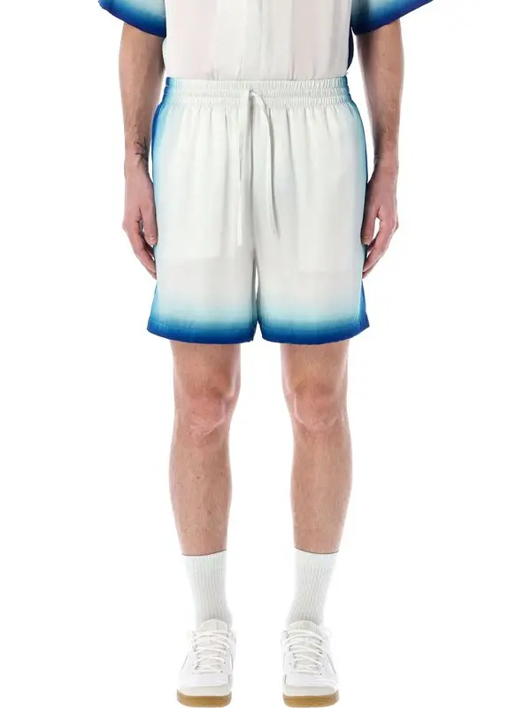 Casablanca Skate Silk Shorts - White Mix