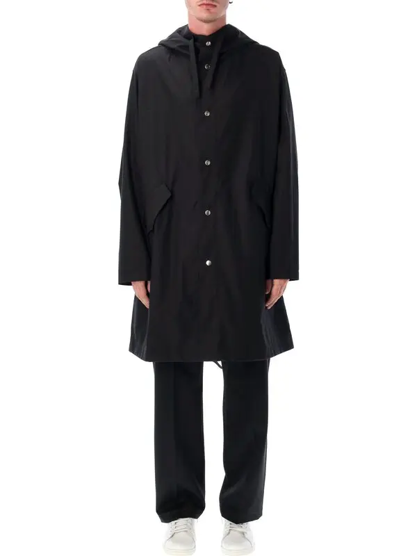 JIL SANDER Hooded Coat - Black