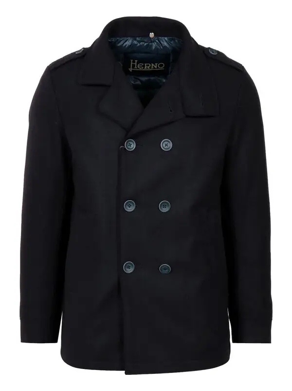 Herno Double Breasted Jacket - Blue