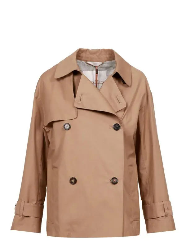 Max Mara Drip-proof Twill Coat - Camel