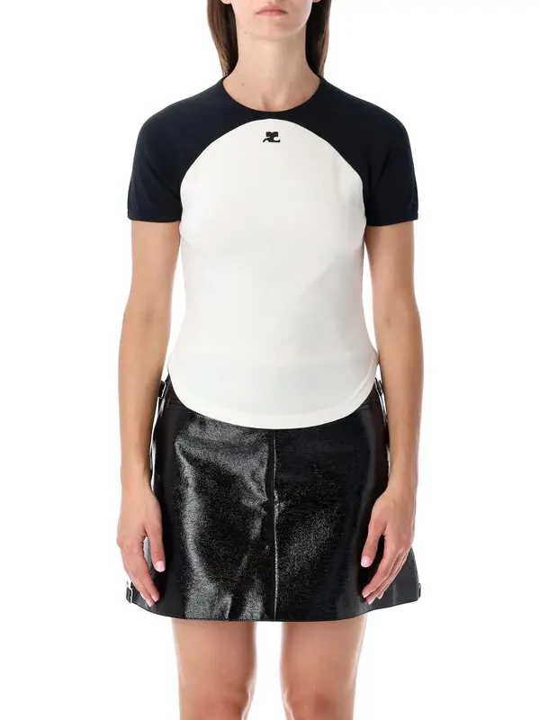 COURREGES T-shirt - Heritage  White/black