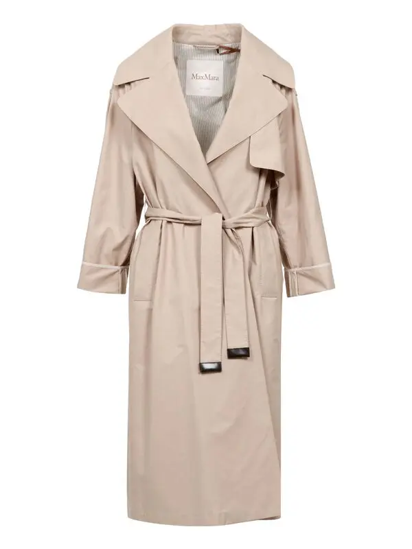 Max Mara Twill Trench Coat - Sand