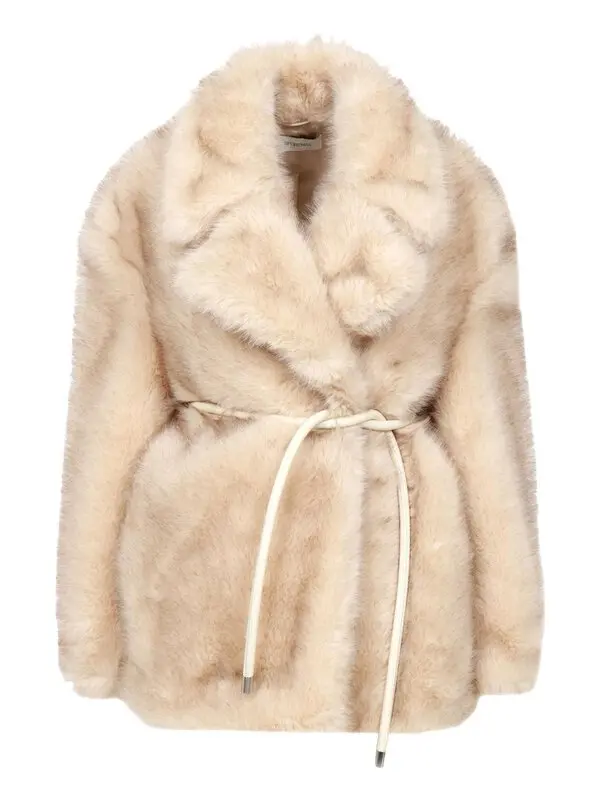 Sportmax Fur Coat - Beige