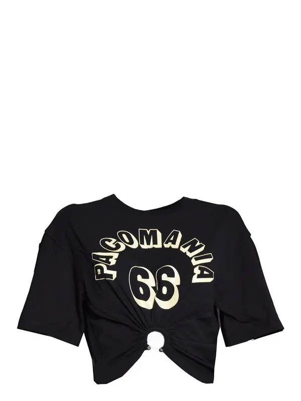 Rabanne Embellished Logo T-shirt - Nero