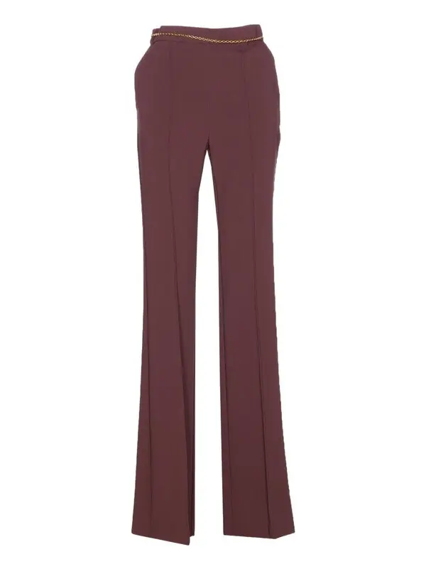 Elisabetta Franchi Wide Leg Trousers - Merlot