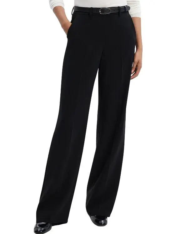 Theory Relaxed Wide-leg Trousers - Black