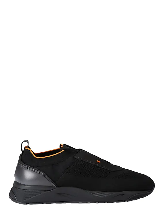 Santoni Low-top Knit Trainers - Black