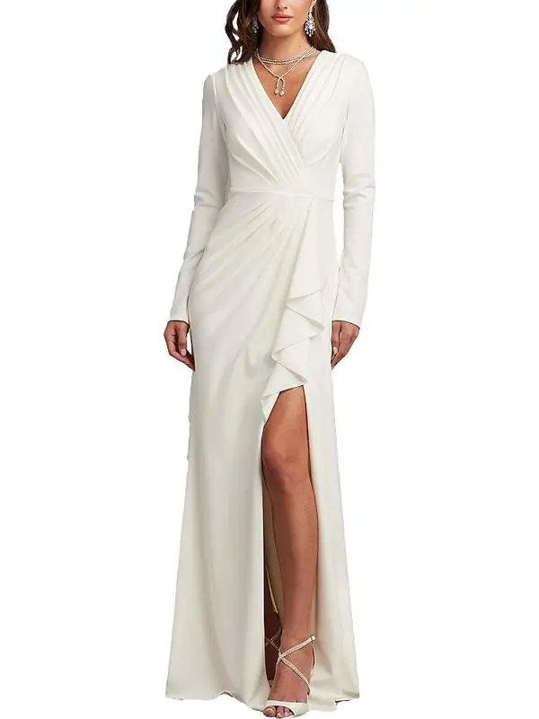Tadashi Shoji Kleiman Draped Gown - Ivory