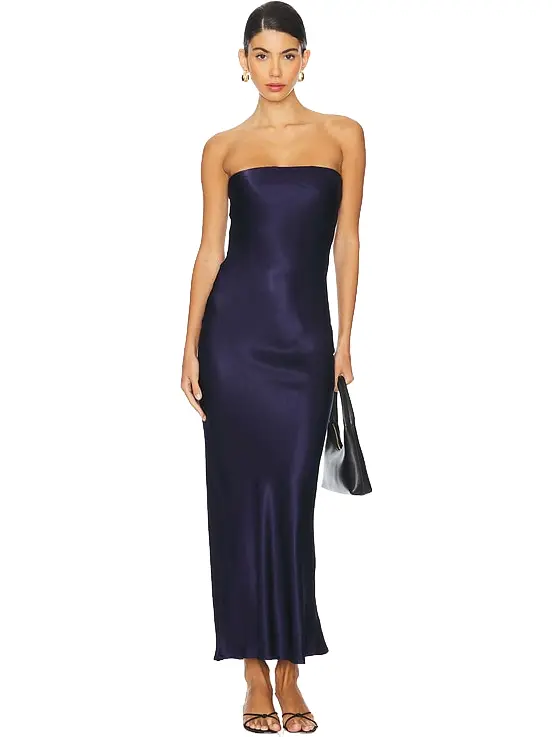 SNDYS X Angel Strapless Midi Dress - Navy