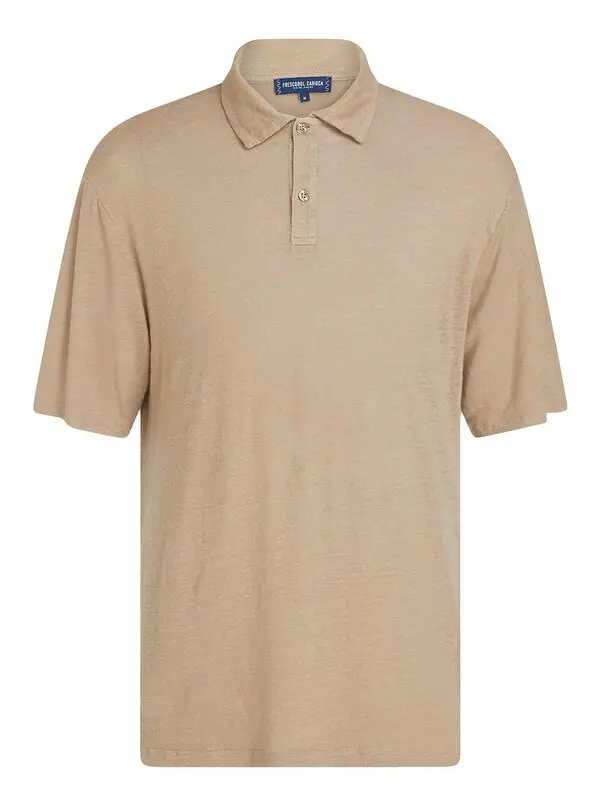Frescobol Carioca Mello Linenjersey Polo Shirt - Beige