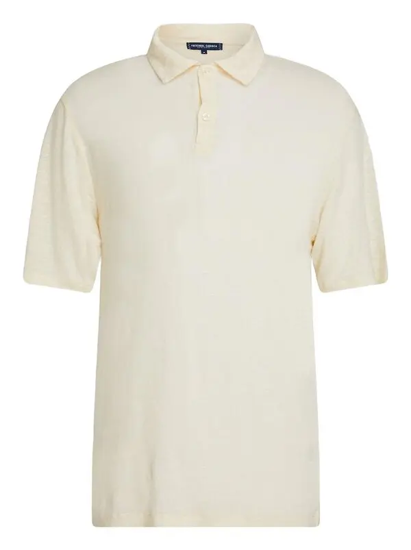 Frescobol Carioca Mello Linenjersey Polo Shirt - Cream