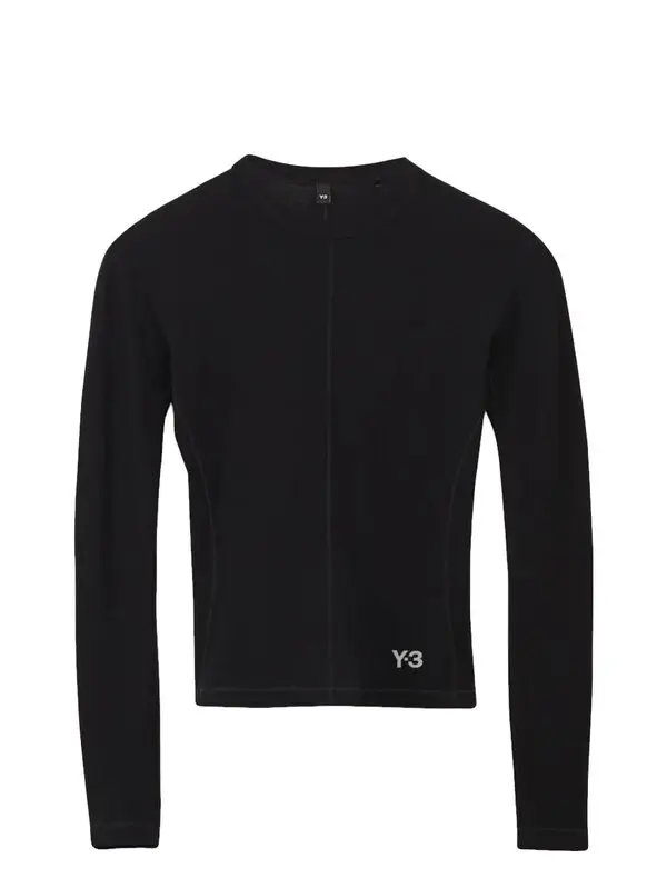 Adidas Y-3 Fitted Long Sleeve Tee - Black