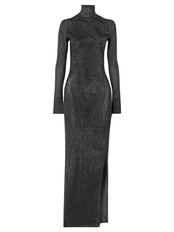 PETAR PETROV Treasure Metallic Silk-blend Maxi Dress - Gray