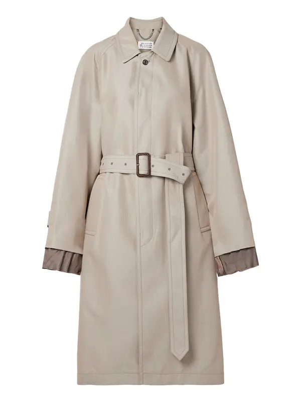 MAISON MARGIELA Belted Cotton-blend Gabardine Trench Coat - Neutrals