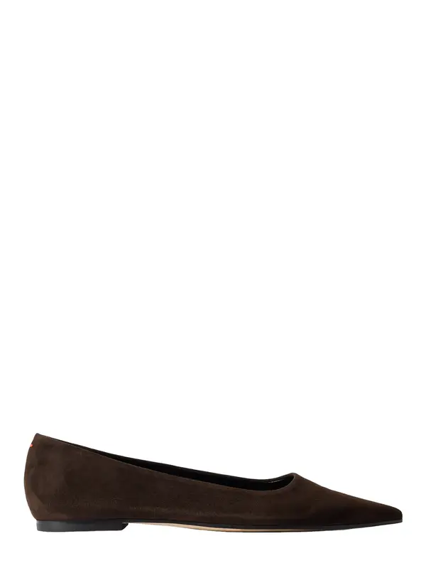 AeydĒ Cassy Suede Ballet Flats - Brown