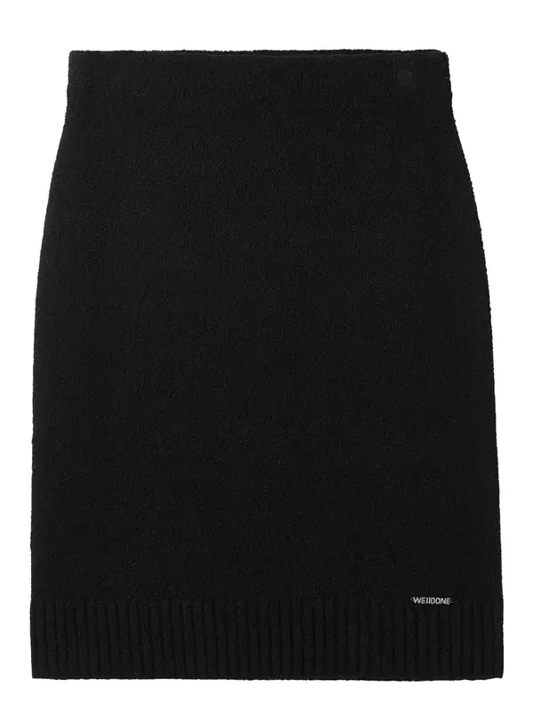 We11Done Ribbed High-waisted Skirt - Black