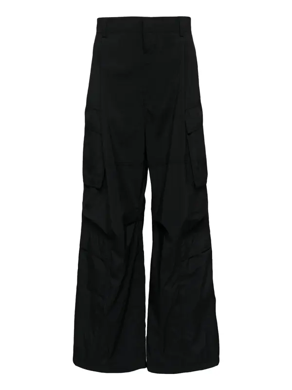 JUUN.J Poly Puckering Trousers - Black