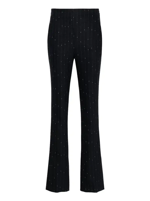 GENNY Pinstriped Tailored Trousers - Blue