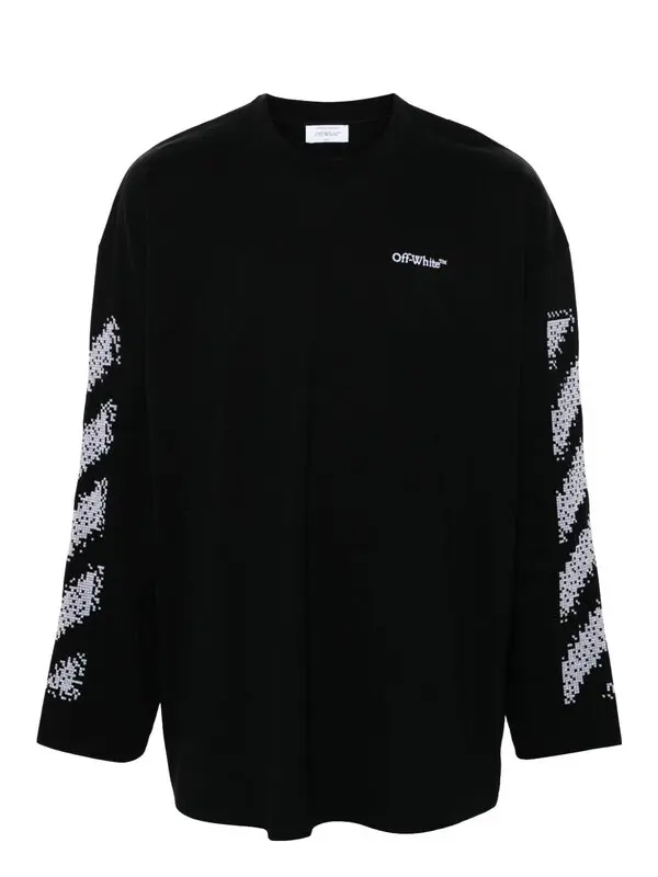 Off-White Pixel Diagonal T-shirt - Black
