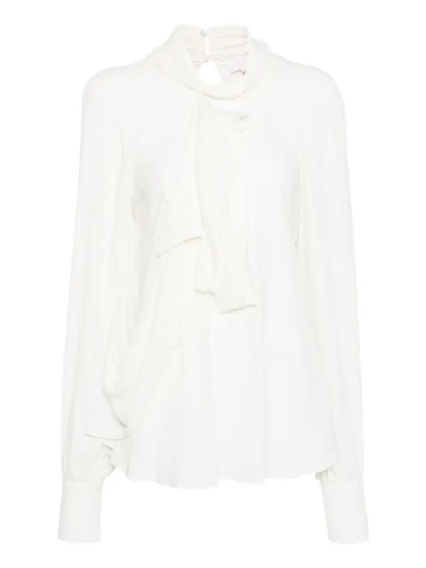 GENNY Crepe De Chine Blouse - White