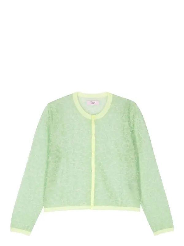 Martine Rose Floral-jacquard Cardigan - Green