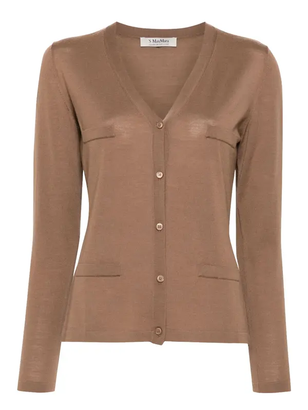Max Mara Kenya Virgin Wool Cardigan - Brown