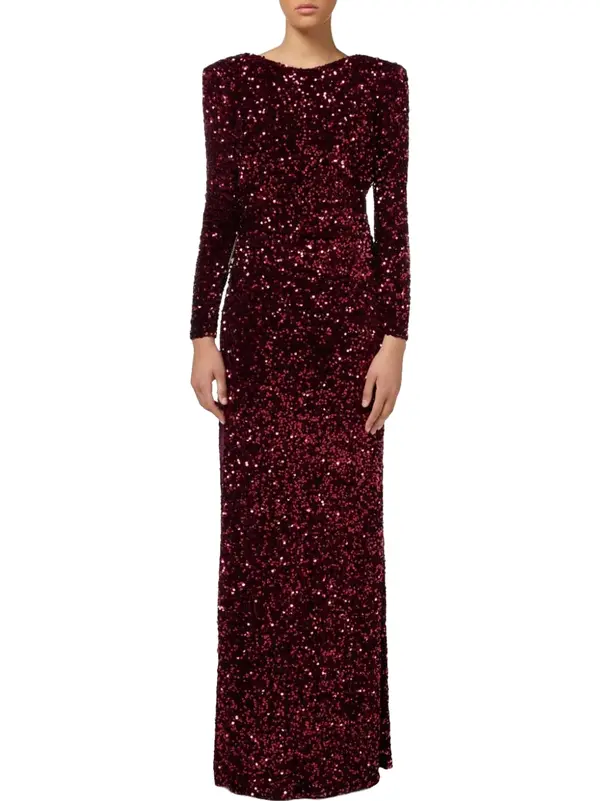 Elisabetta Franchi Sequin-embellished Maxi Dress - Red