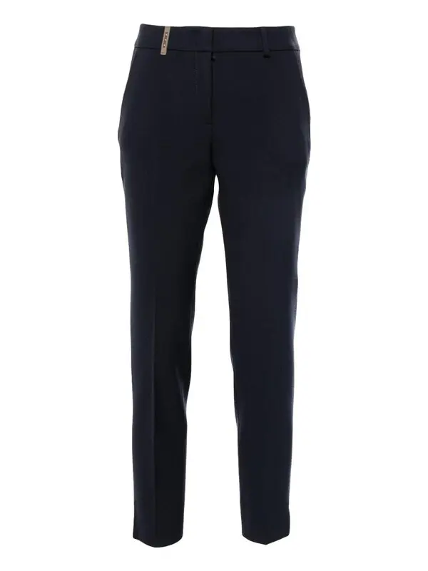 Peserico Pressed-crease Trousers - Blue
