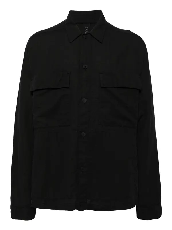Transit Long Sleeves Pocket Shirt - Black