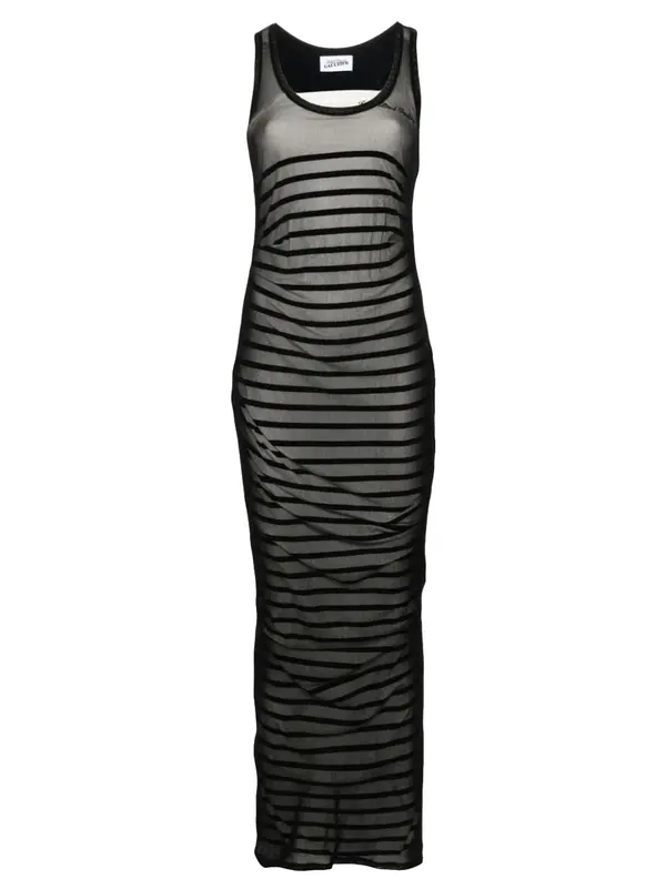 Jean Paul Gaultier Mariniére Midi Dress - Black