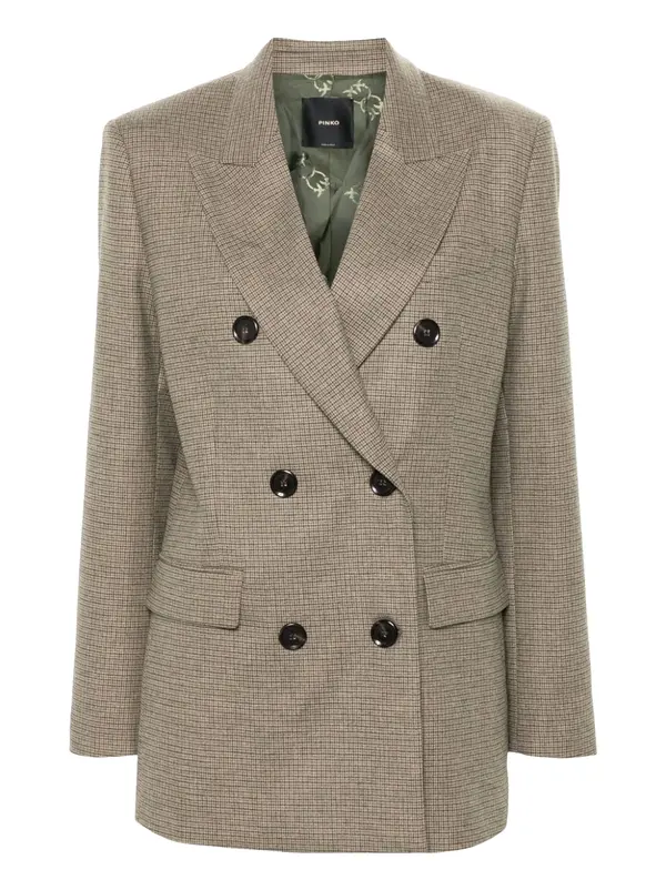 Pinko Check-pattern Blazer - Neutrals