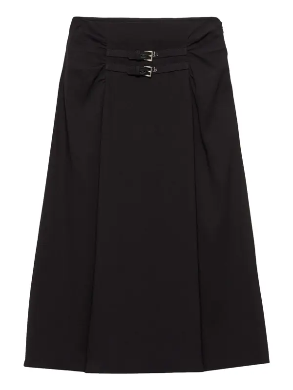 Prada Sablé Midi Skirt - Black
