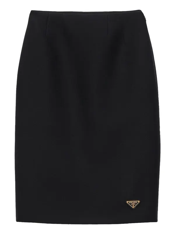 Prada Tricotine Pencil Skirt - Black
