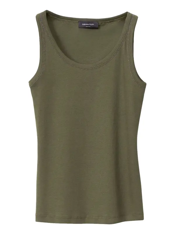 Fabiana Filippi Racerback Jersey Tank Top - Green