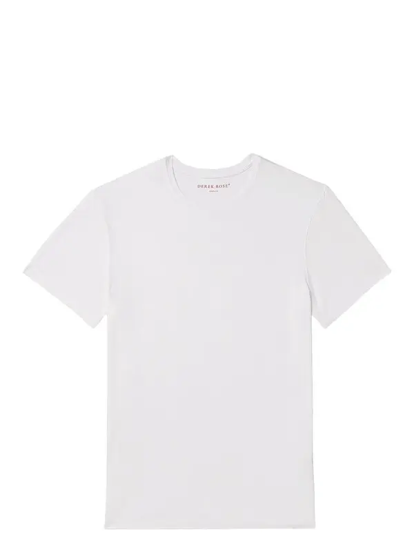 Derek Rose Basel Stretch-micro Modal Jersey T-shirt - White