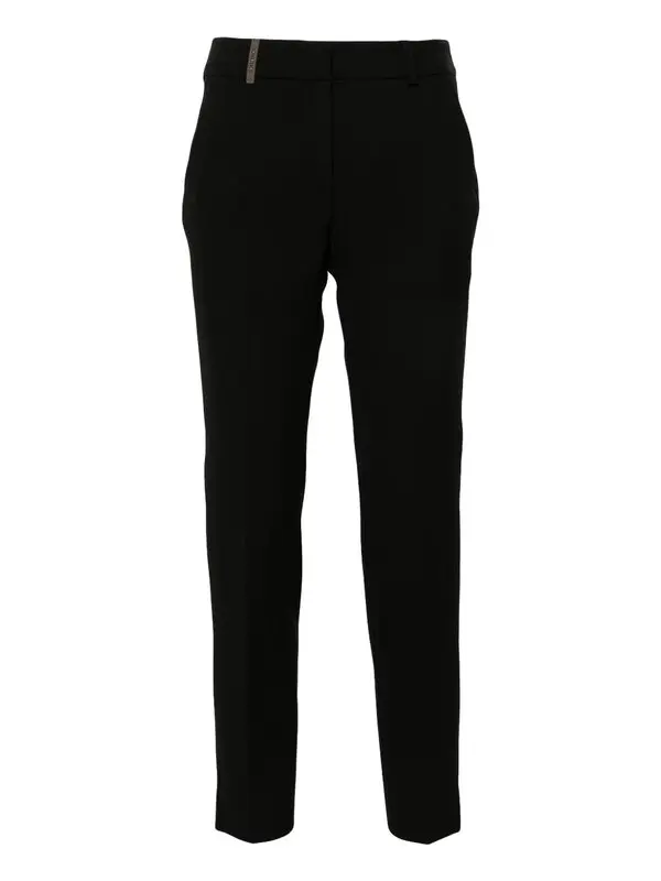 Peserico Pressed-crease Trousers - Black