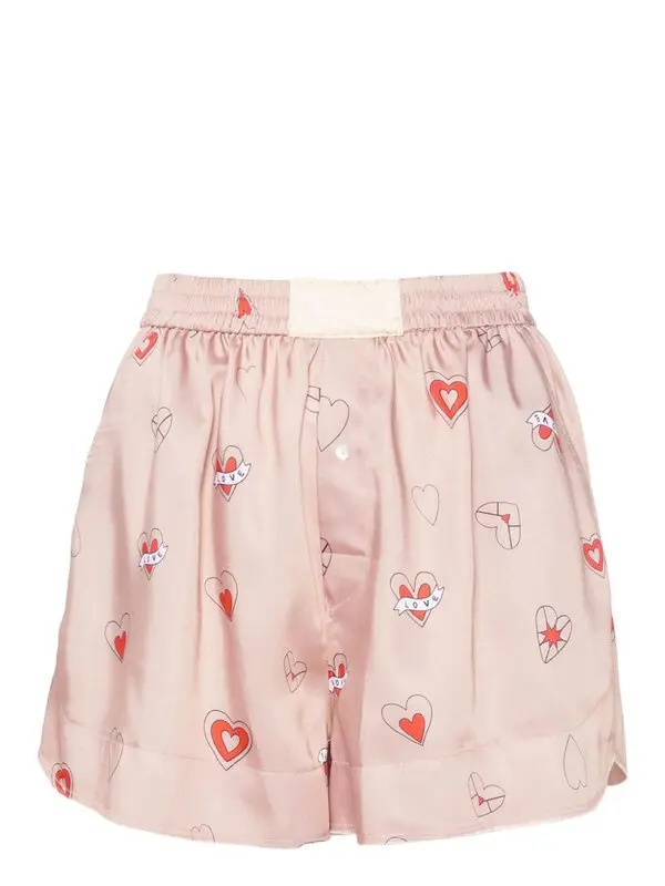 PARLOR Glam Printed Shorts - Neutrals