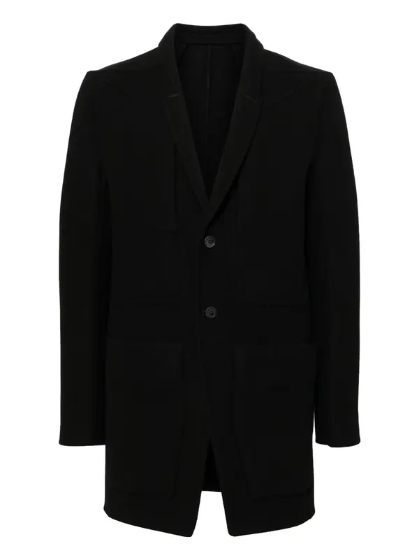 Rick Owens Virgin-wool Coat - Black
