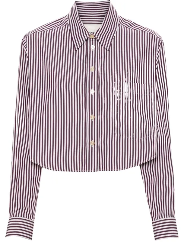Isabel Marant Fleora Striped Cotton Poplin Shirt - Neutrals