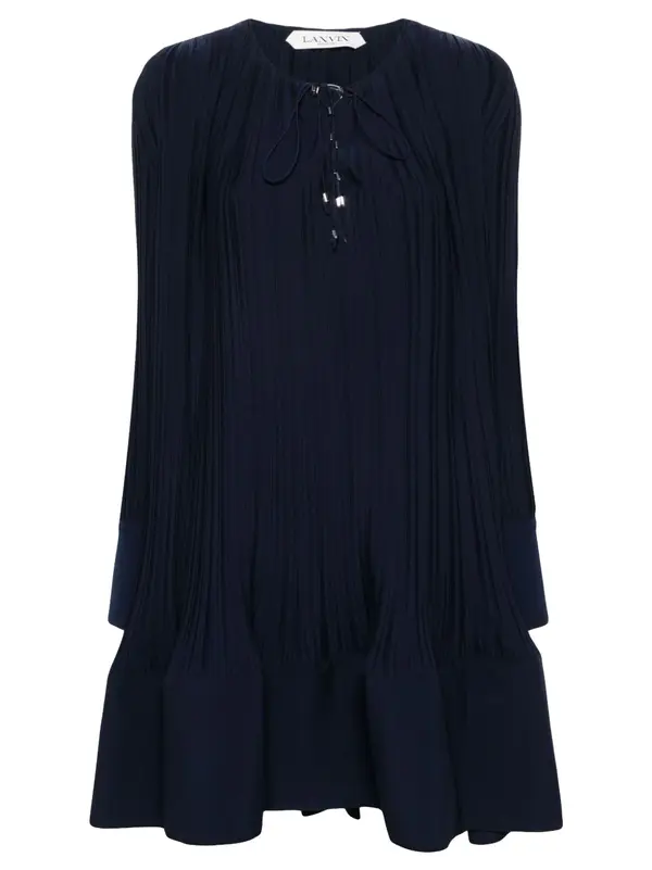 LANVIN Pleated Midi Dress - Blue
